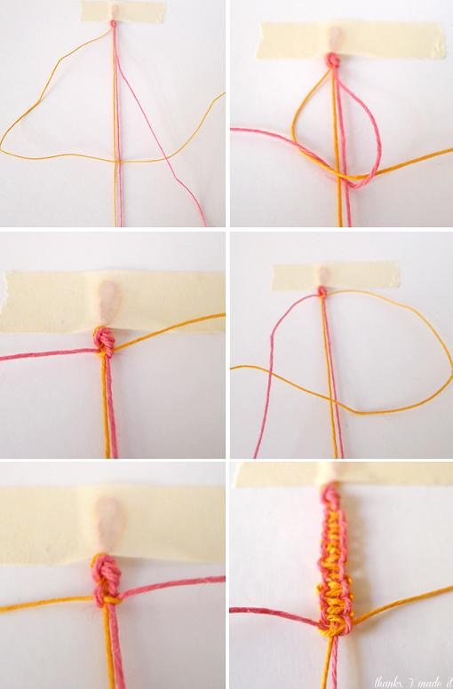 ¿Cómo hacer pulseras de hilo con nudo plano?🧵🧶 - Mercería 6 de Junio